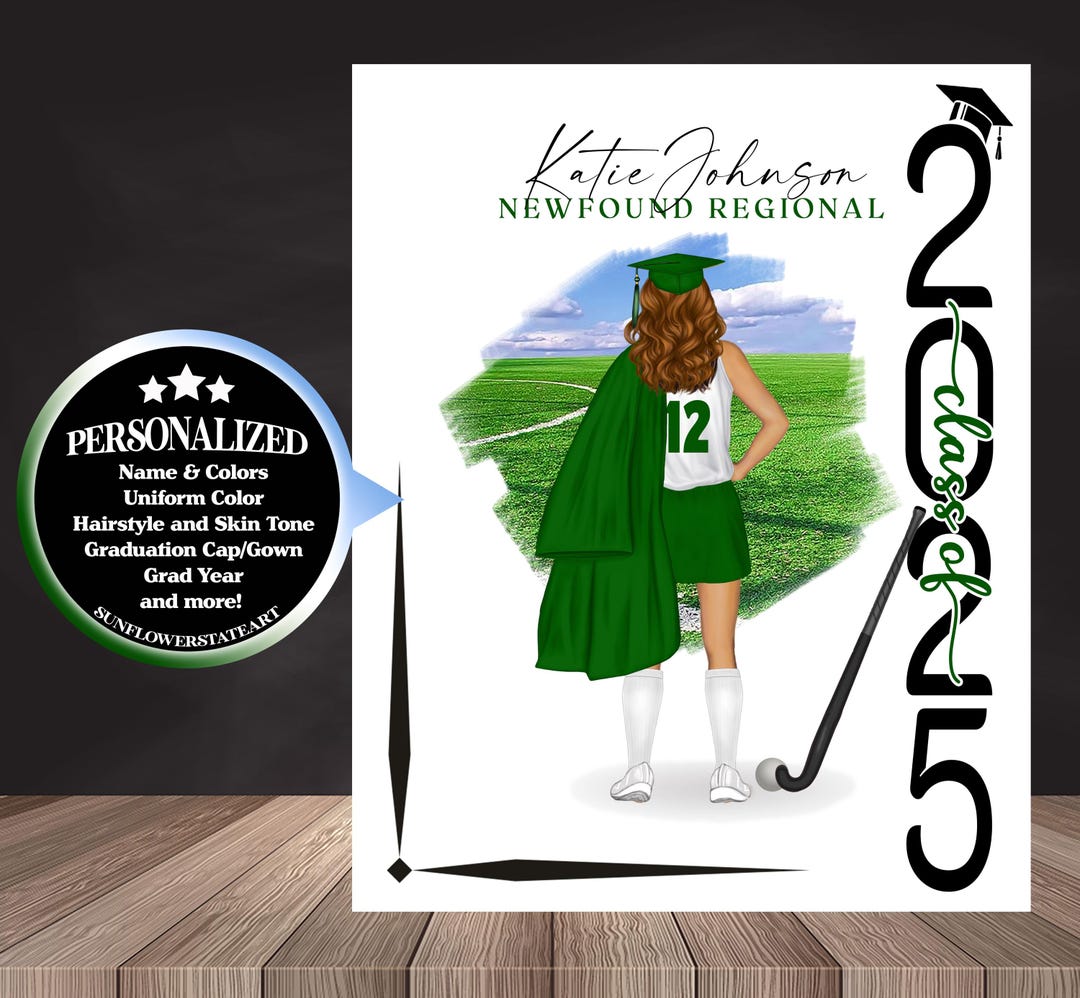 Field Hockey Poster, Field Hockey Graduation Gift, Senior Night Gift ...
