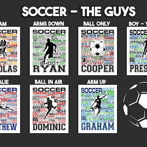 Soccer Poster, Soccer Wall Art for Girls, Soccer Word Art, Soccer Coach ...
