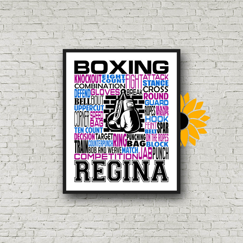 Personalized Boxing Poster Boxer Gift Ideas Boxing Gift | Etsy