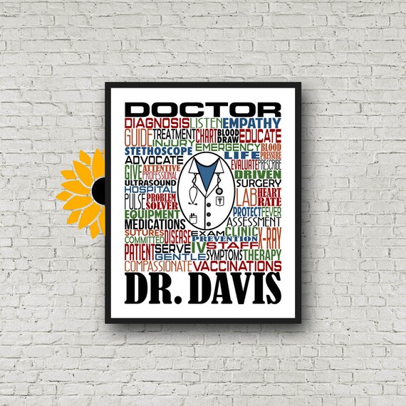 Personalized Doctor Poster Gift for Doctor Doctor | Etsy
