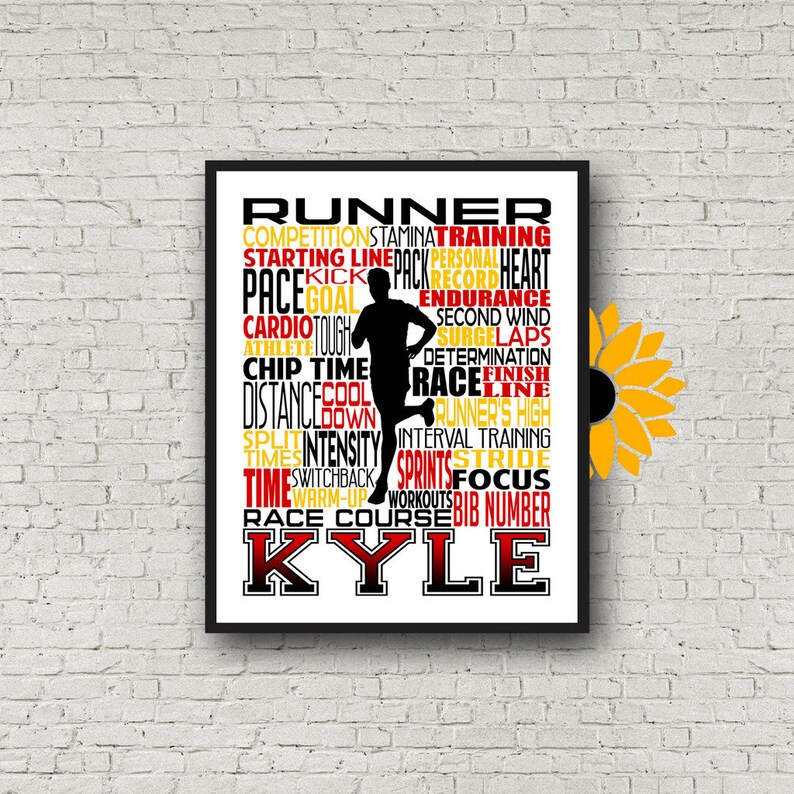 Personalized Running Poster Gift for Runners Runner - Etsy