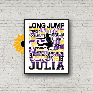 Personalized Long Jump Poster Gift for Long Jump Track and - Etsy
