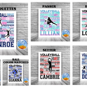 Volleyball Team Gift, Personalized Volleyball Poster, Volleyball ...