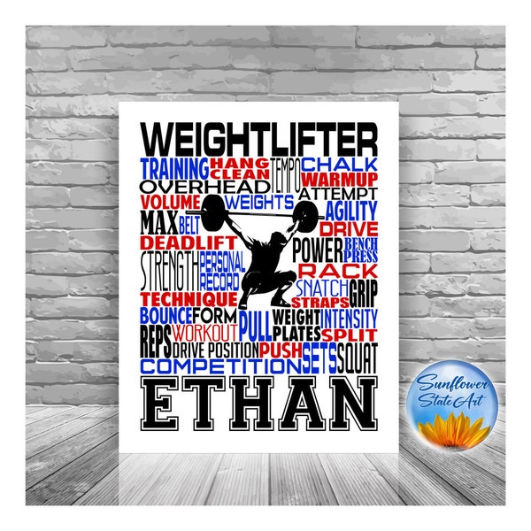 Weightlifting Art - Etsy