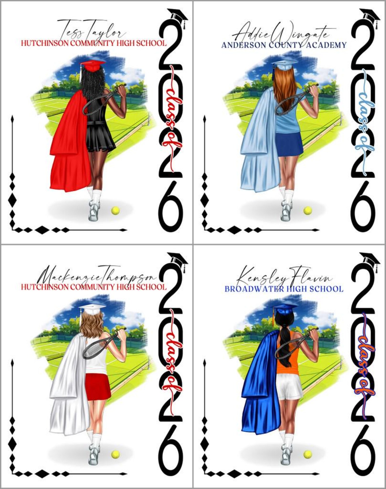 Tennis Poster, Tennis Graduation Gift, Senior Night Gift, Graduation ...
