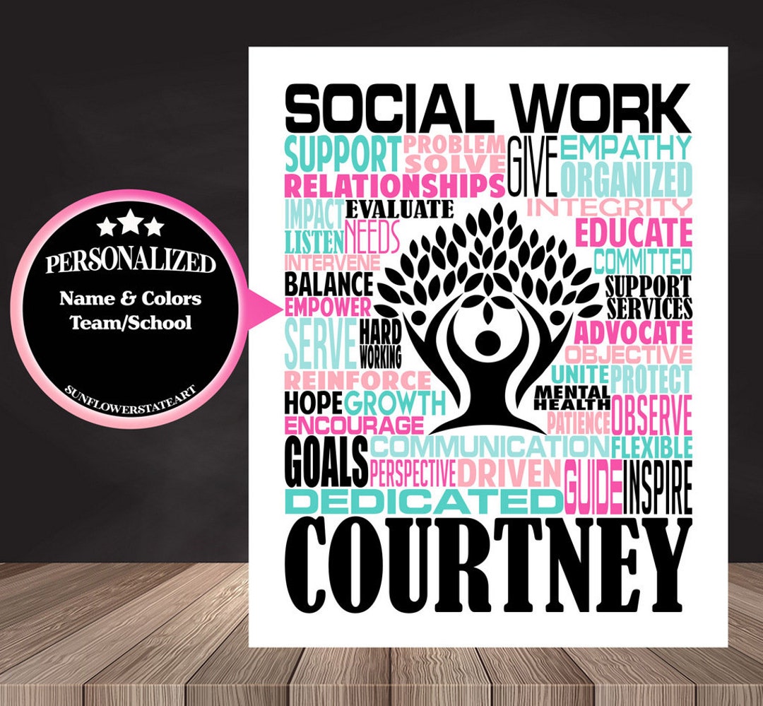 Social Worker Poster, Gift for Social Worker, Social Work Sign, Gift ...