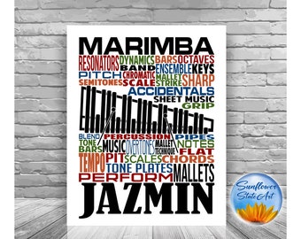 Laser Cut and Engraved Wooden Marimba - Etsy