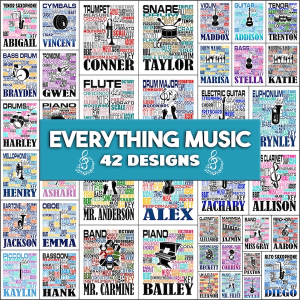 Music Word Art - Etsy