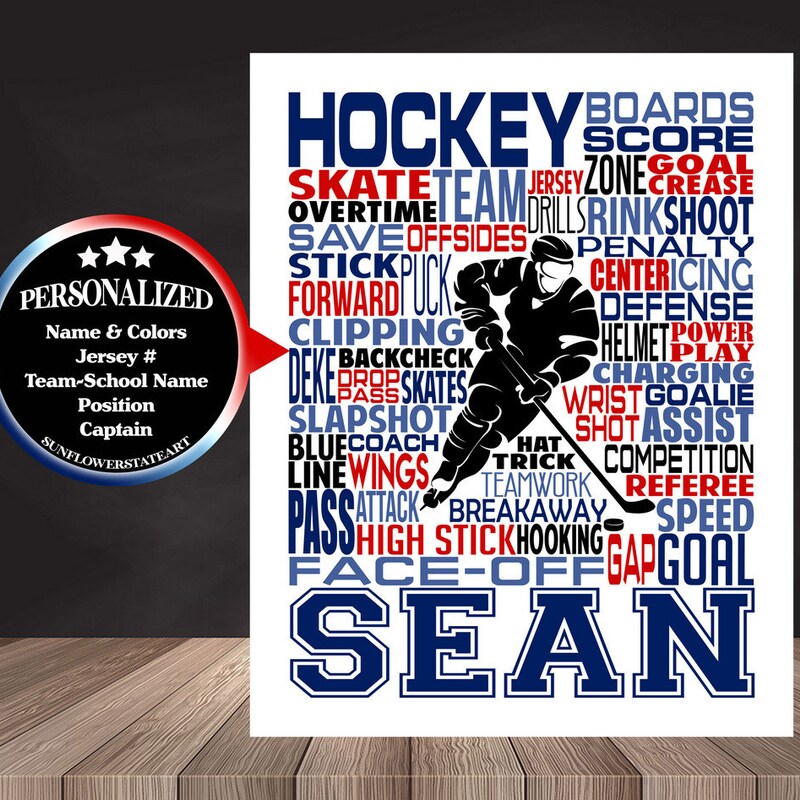 Hockey Poster - Etsy