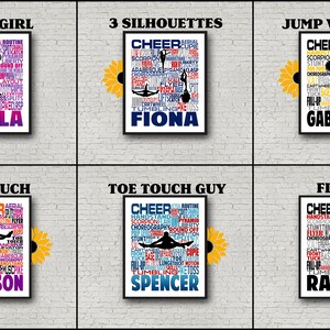 Cheerleading Word Art Cheer Poster Personalized Cheerleader - Etsy