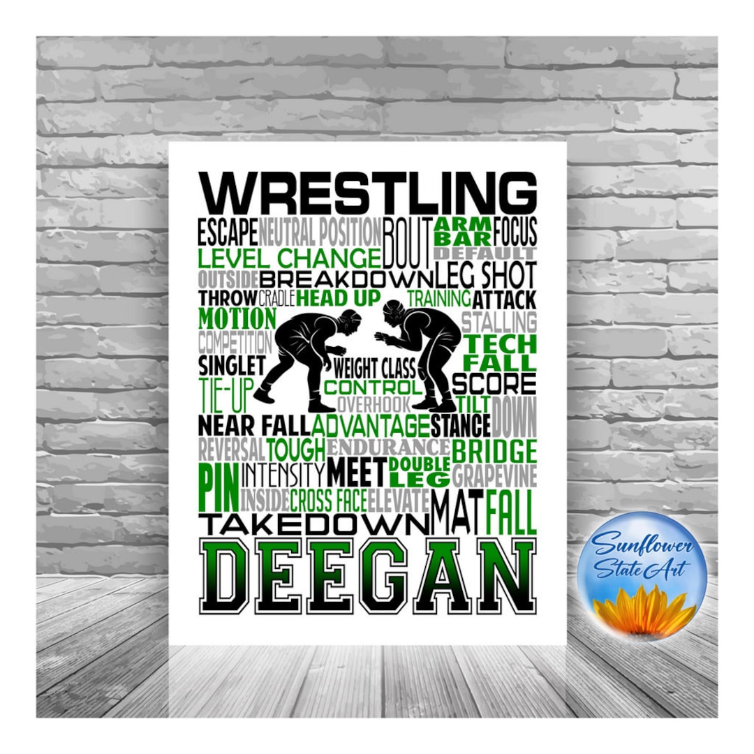 Tipografía de lucha libre, Regalo para luchador, Regalo de lucha libre ...