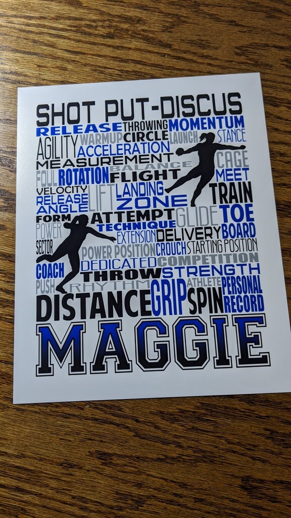 High Jump Typography Personalized High Jump Poster Gift for | Etsy