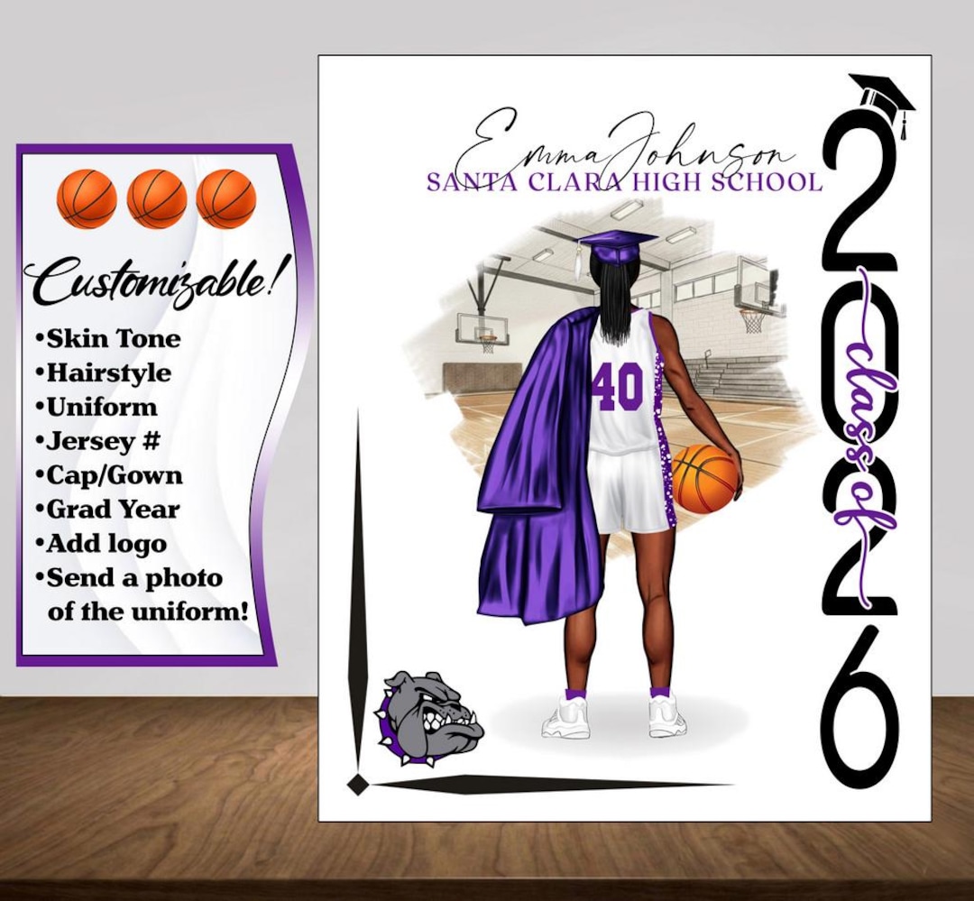 Basketball Poster, Basketball Graduation Gift, Senior Night Gift ...