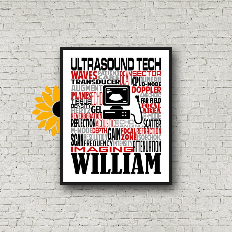 Sonography Typography Personalized Sonographer Poster | Etsy