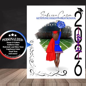 Cheer Poster, Cheerleader Graduation Gift, Senior Night Gift ...