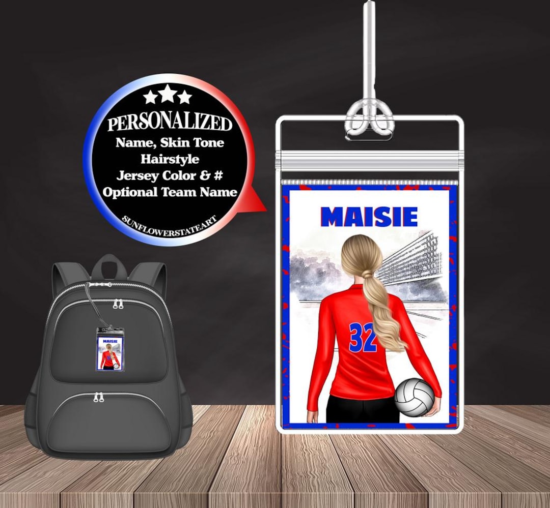 Volleyball Bag Tag, Volleyball Team Gift, Club Volleyball Luggage Tag ...