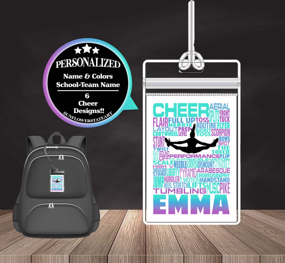 Cheer Bag Tag, Cheer Gift, Cheer Team Tag, Custom Bag Tags, Gift for ...