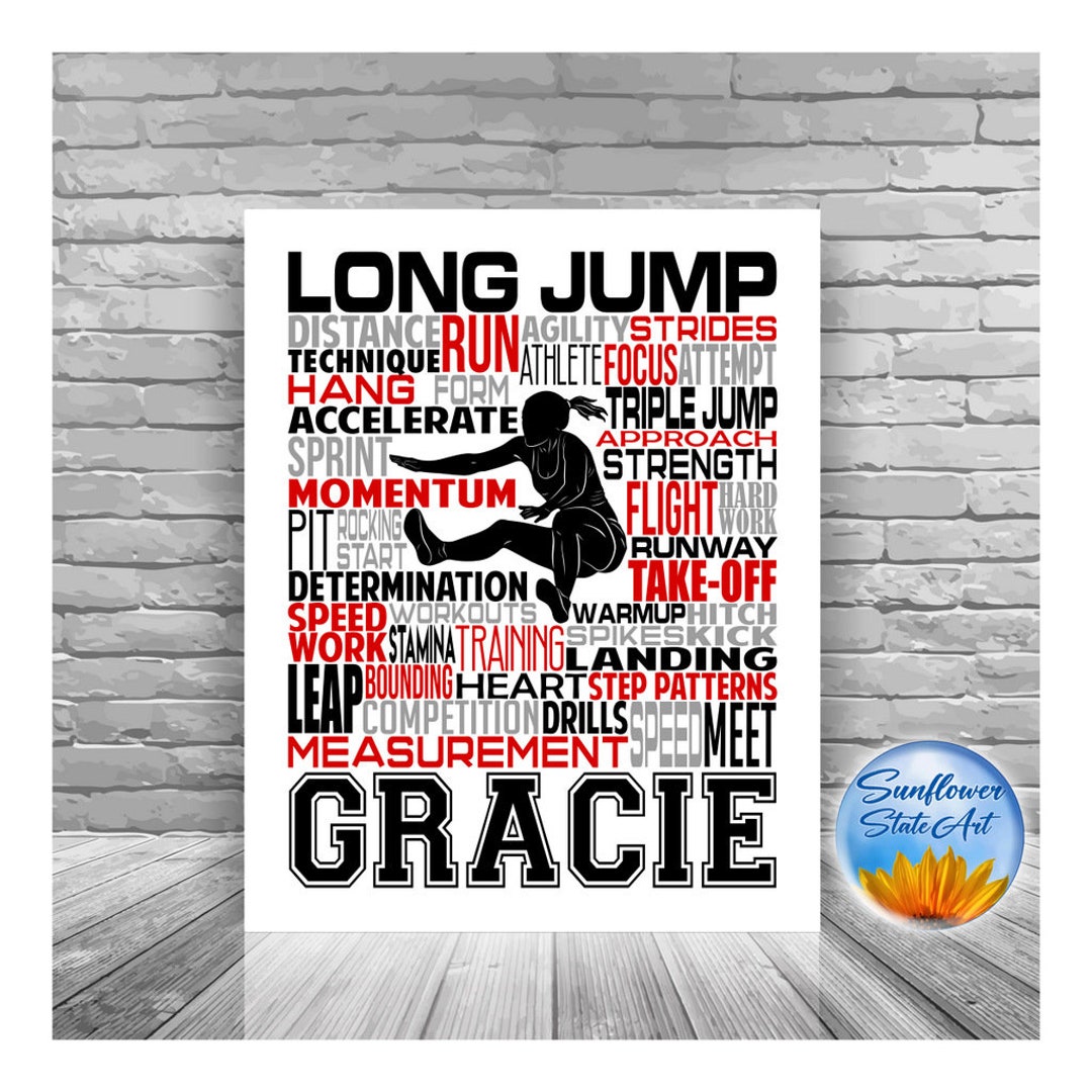 Personalized Triple Jump Poster, Gift for Triple Jump, Track and Field ...