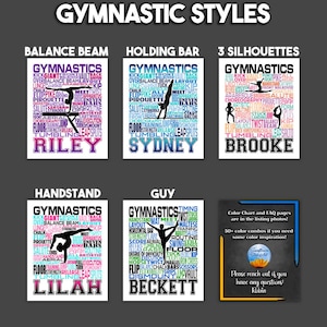 Gymnastics Word Art Poster, Gymnast Typography, Boys Gymnastic Decor ...
