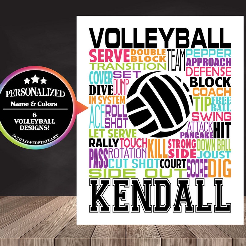 Volleyball Poster - Etsy