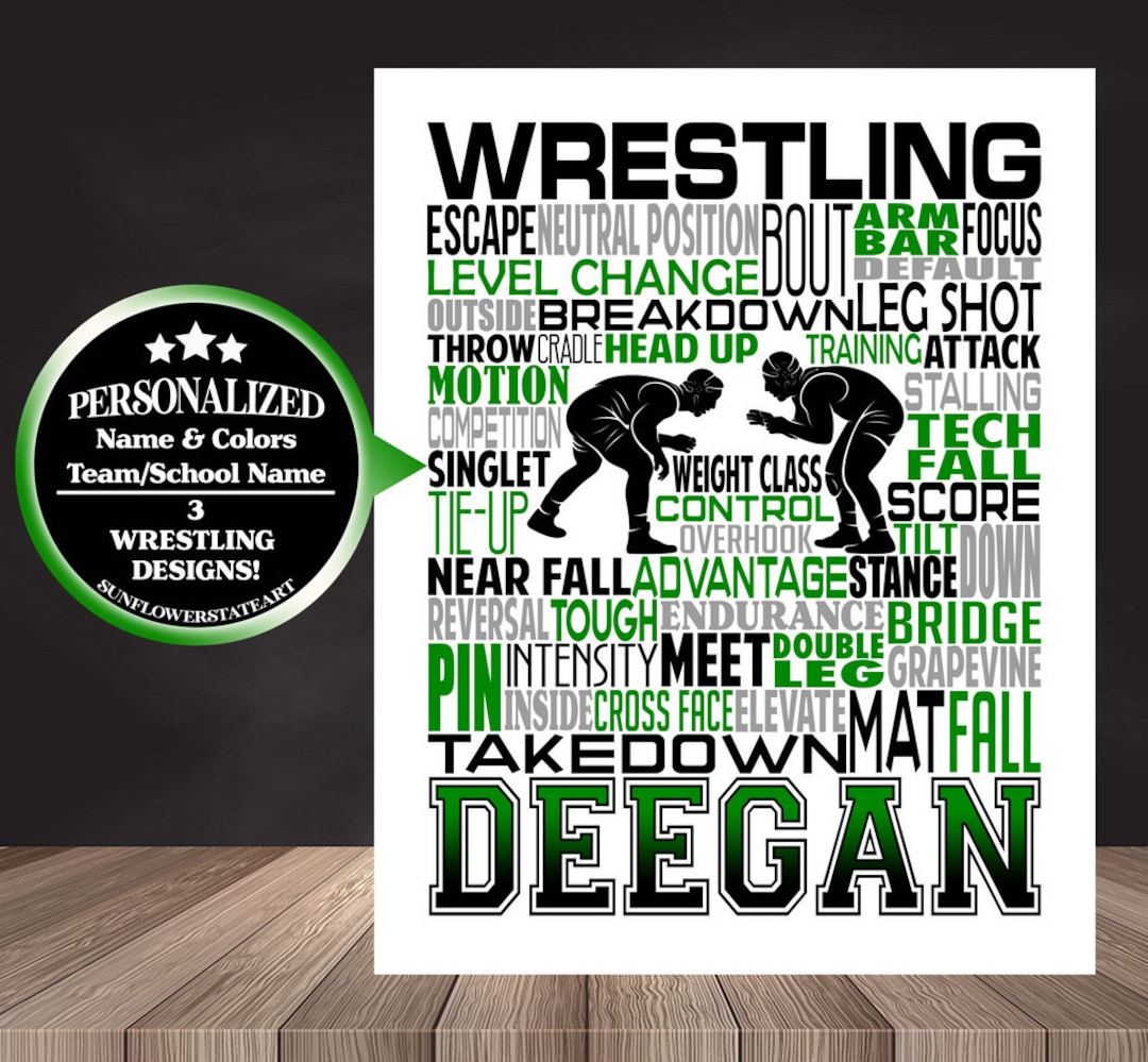Wrestling Poster, Gift for Wrestler, Wrestling Gift, Wrestler Art ...