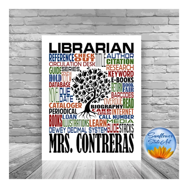 Librarian Poster - Etsy