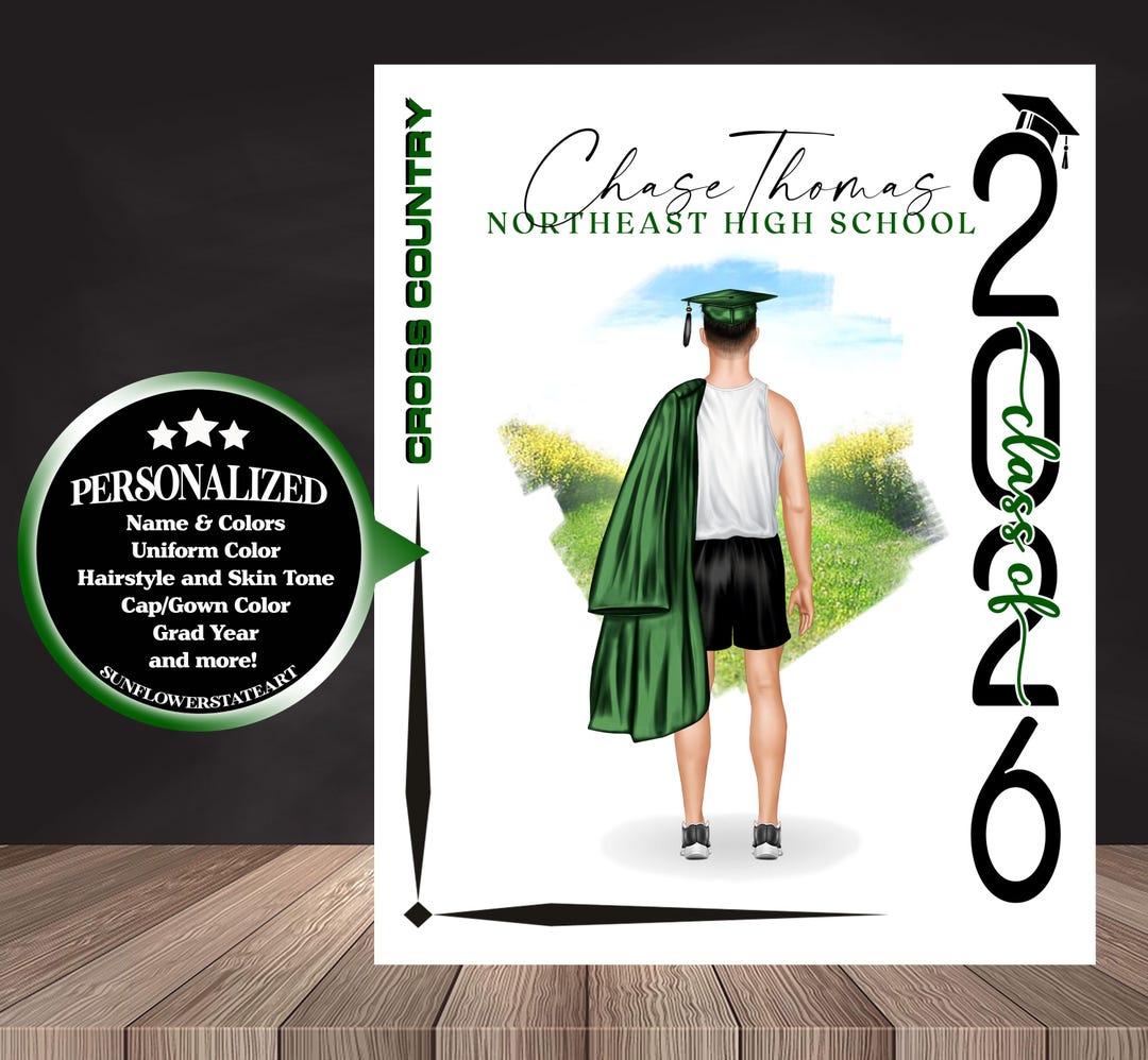 XC Graduation Gift, Cross Country Poster, Senior Night Gift, Graduation ...