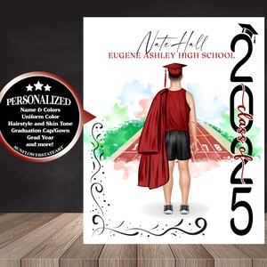 Track & Field Poster, Track and Field Graduation Gift, Senior Night ...