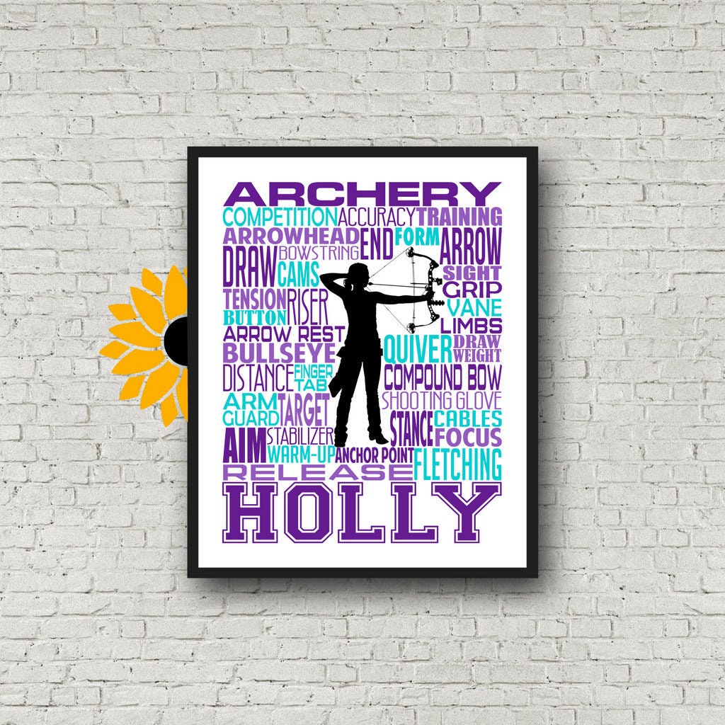 Personalized Archery Gift Archery Poster Gift for Archers | Etsy