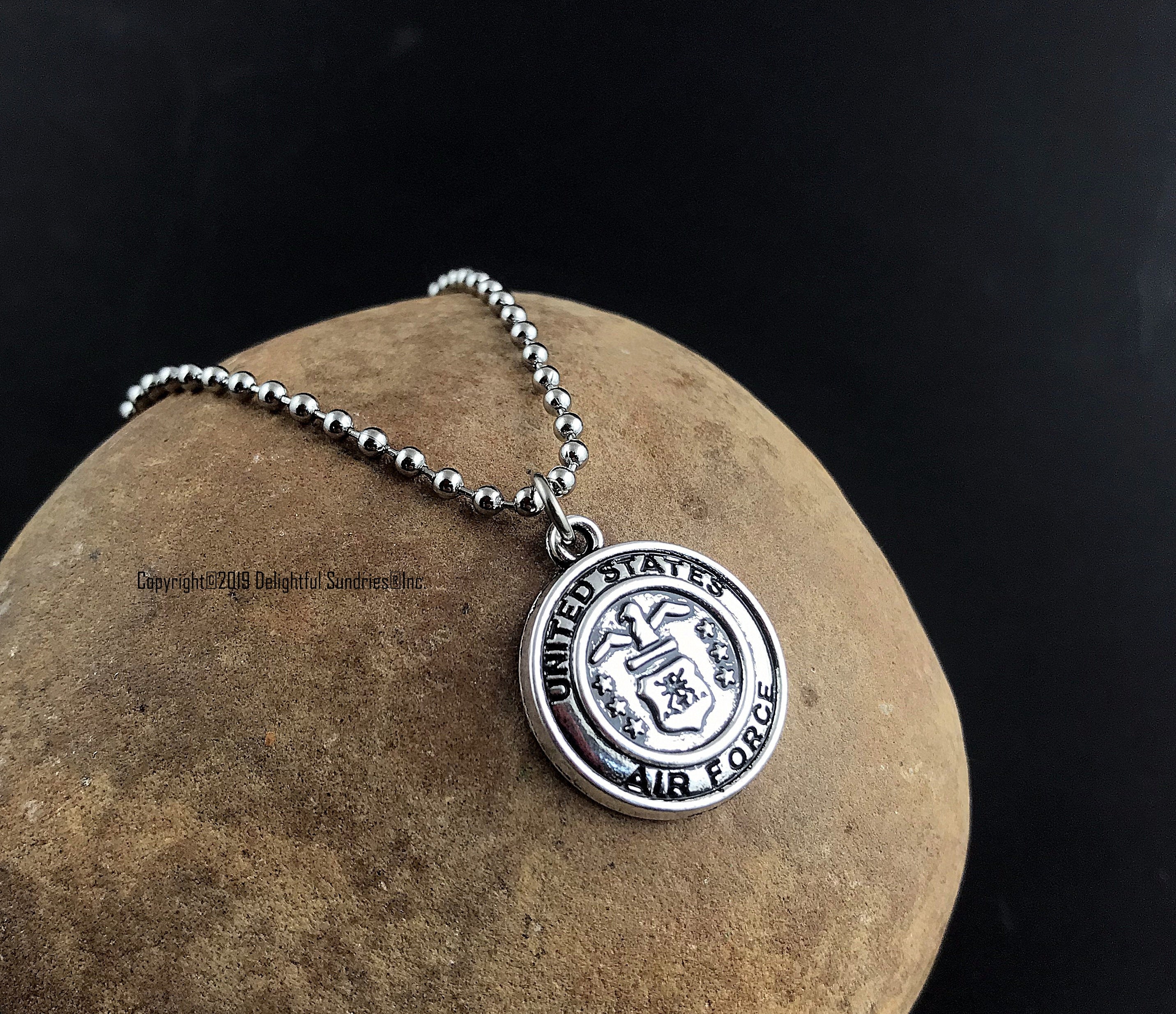 Military Necklace, US Air Force Necklace, Military Jewelry, Stainless ...