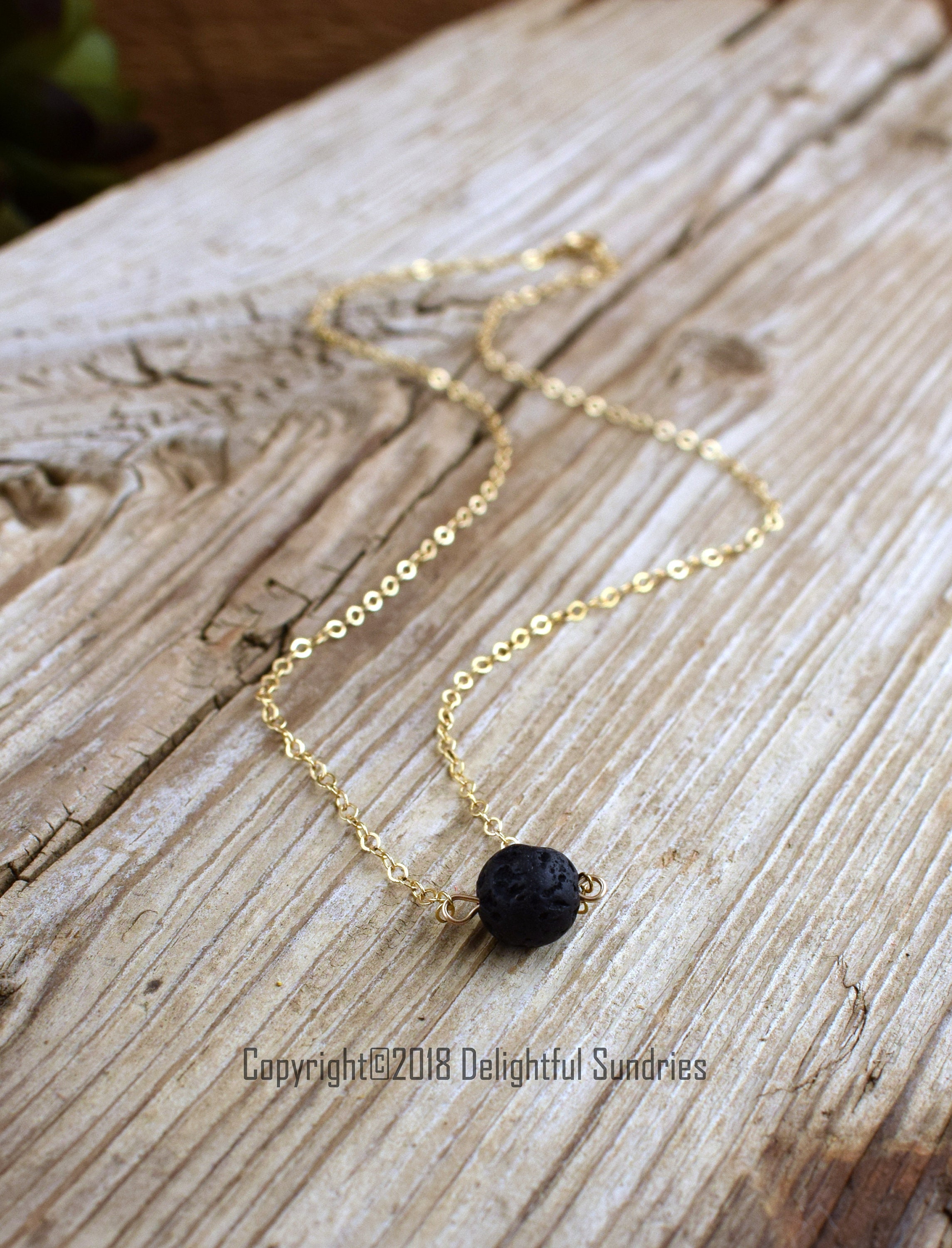 Lava Bead Necklace, Diffuser Necklace, Aromatherapy, Essential Oil ...