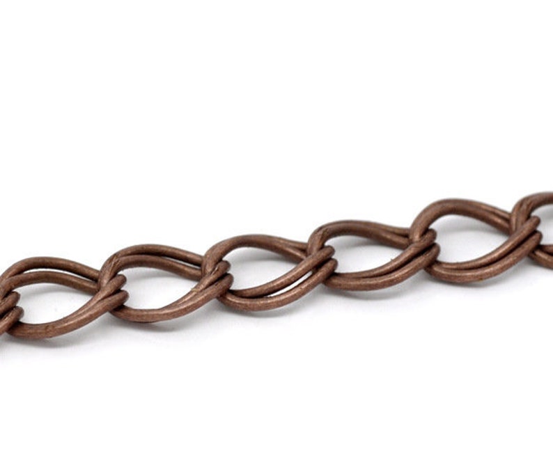 Copper Tone Double Loops Link Curb Chain, 12x10mm, 4 Meters per Pack ...