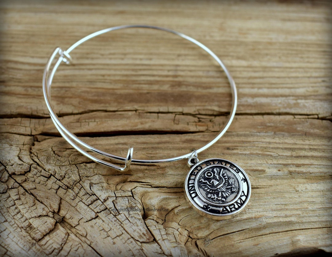 Military Bracelet, Adjustable Bangle ARMY Bracelet, US Army, Military ...