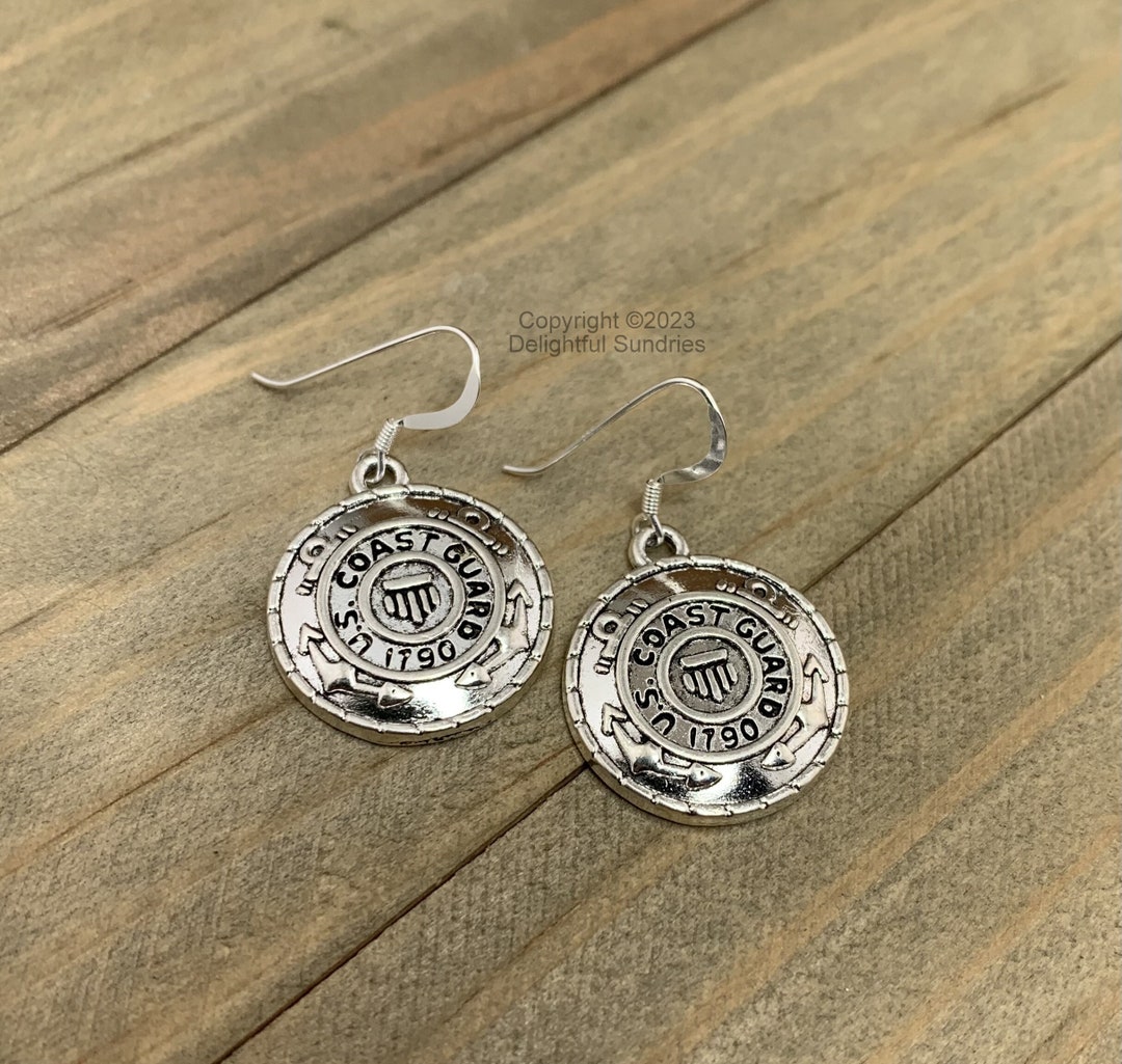 Military Earrings, Coast Guard Earrings, US Coast Guard, Military ...