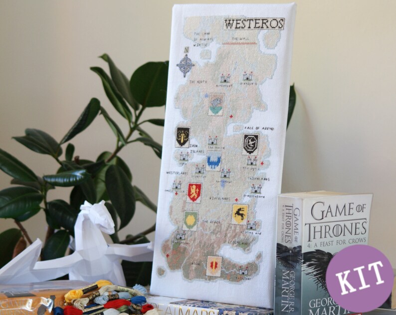 Westeros Map GOT Cross Stitch Kit - Etsy