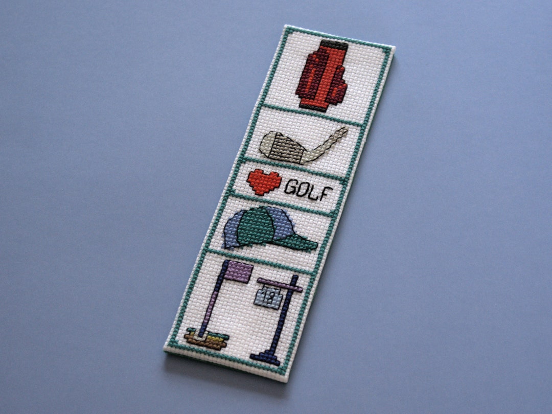 Golf Bookmark Cross Stitch Pattern (PDF Pattern) - Etsy