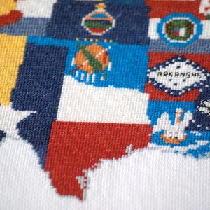 Flags of the USA Cross Stitch Pattern - Instant Download - Etsy