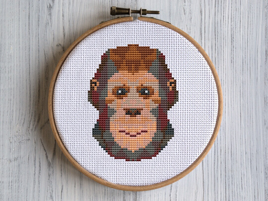 Geometric Orangutan Cross Stitch Pattern Instant Download - Etsy