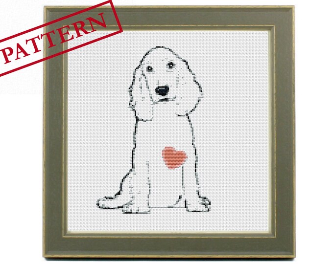 Spaniel Silhouette Cross Stitch Pattern - Etsy