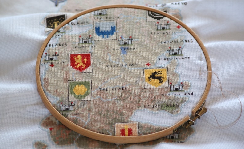 Westeros Map GOT Cross Stitch Kit - Etsy