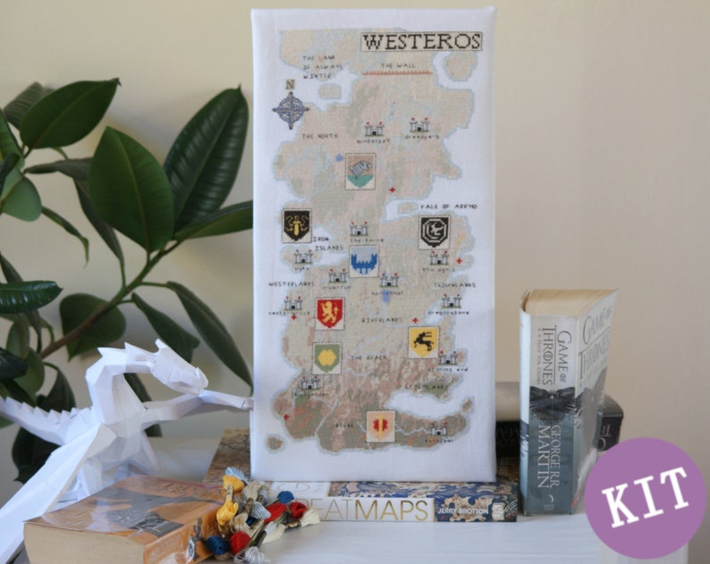 Westeros Map GOT Cross Stitch Kit - Etsy