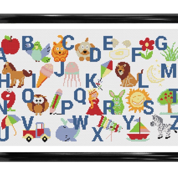 Cross Stitch Alphabet Pattern - Etsy