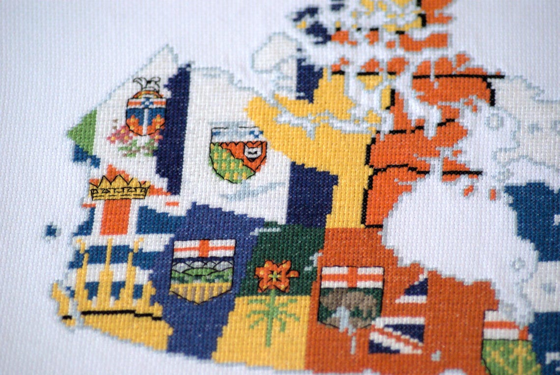 Flags of Canada Cross Stitch Pattern - Instant Download - Etsy
