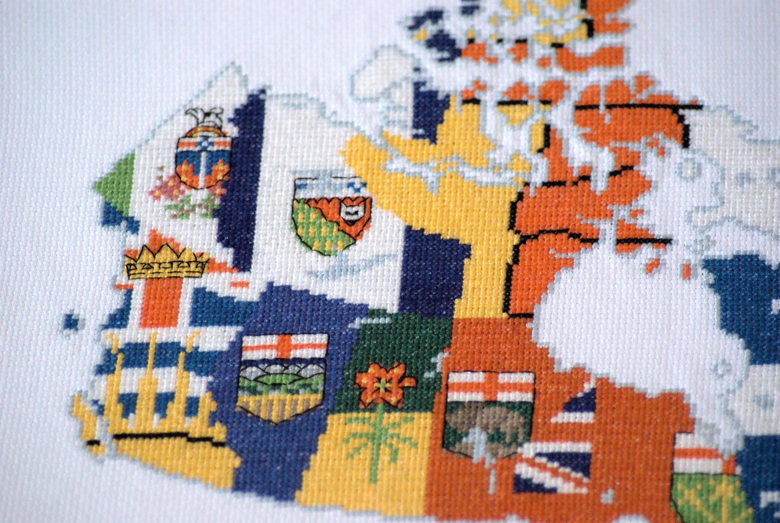 Flags of Canada Cross Stitch Pattern - Instant Download - Etsy