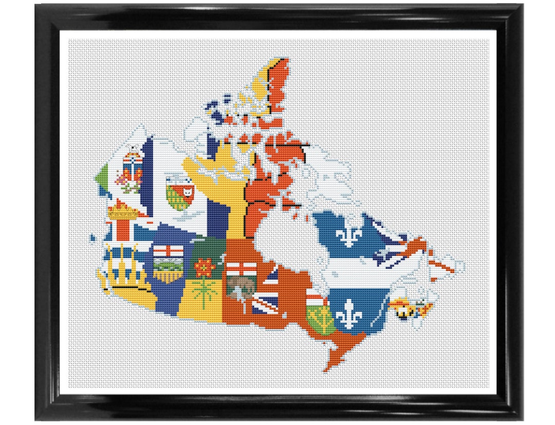 Flags of Canada Cross Stitch Pattern Instant Download - Etsy