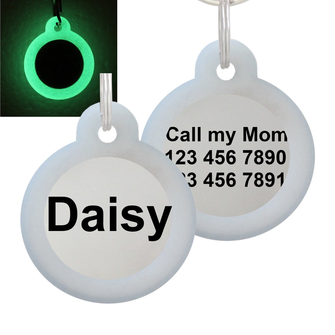 Double Sided Laser Etched Stainless Steel Pet ID Tag for Dog & | Etsy