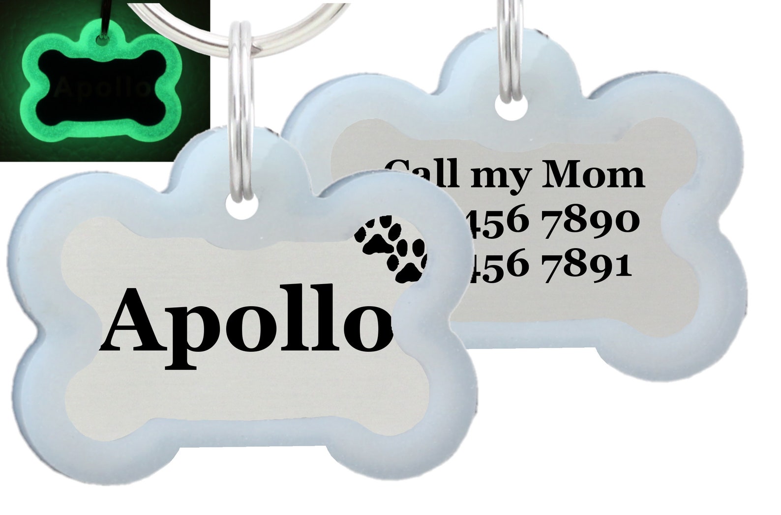 Double Sided Laser Etched Stainless Steel Pet ID Tag for Dog & - Etsy