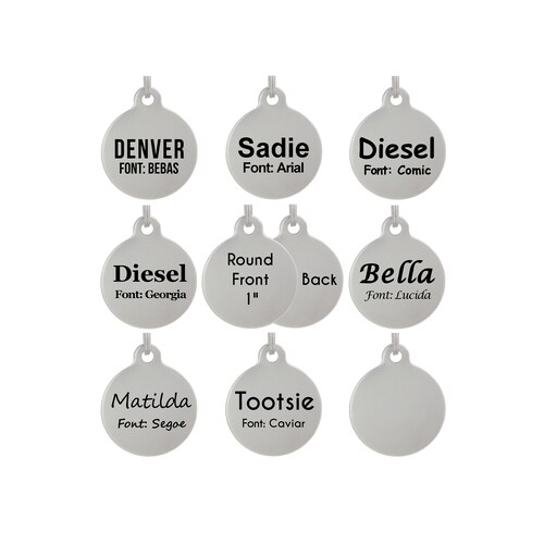 Double Sided Laser Etched Stainless Steel Pet ID Tags FREE | Etsy