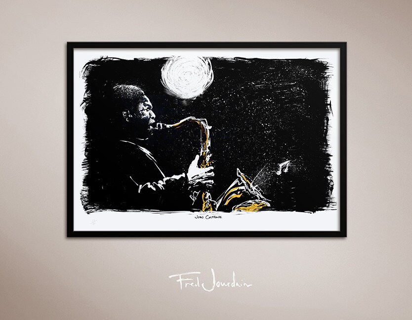 John Coltrane Poster by Fred Jourdain - Etsy