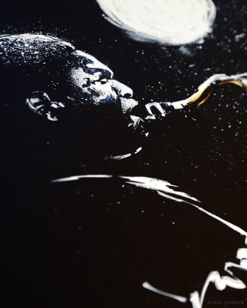 John Coltrane Poster by Fred Jourdain - Etsy